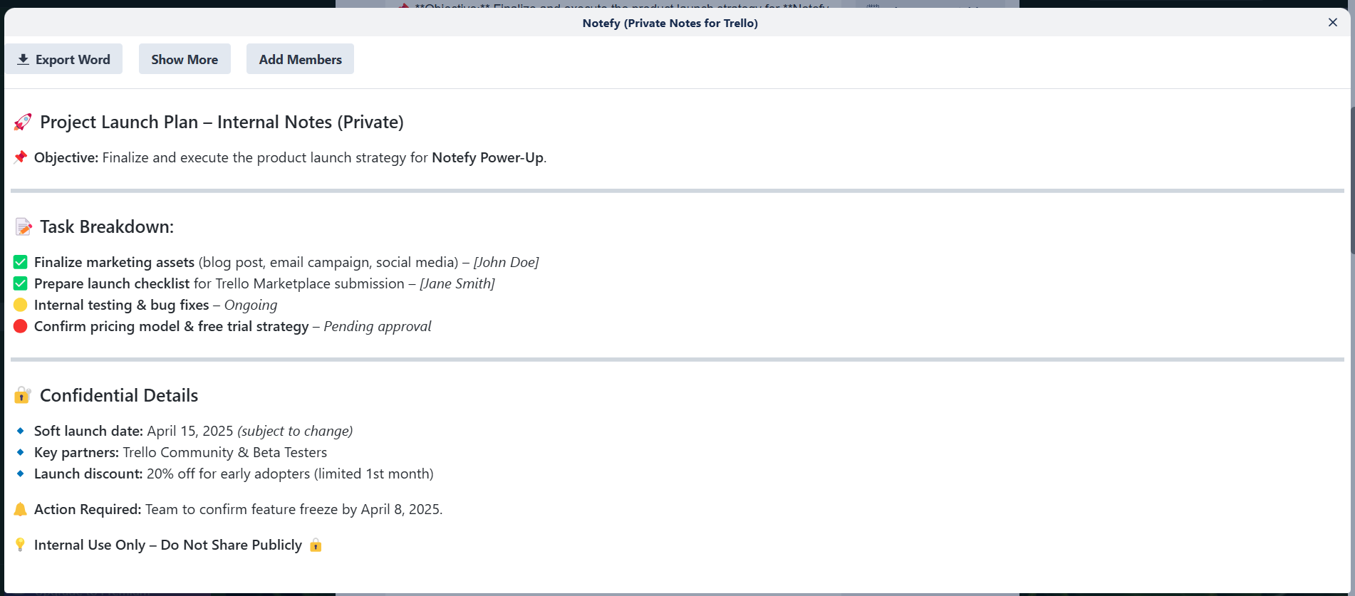 Notefy (Private Notes for Trello - Free) Power-Up | Trello