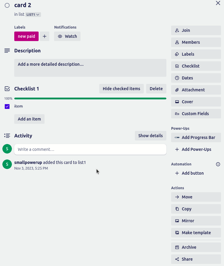 Card Progress (Track Time and Progress - Free) Power-Up | Trello