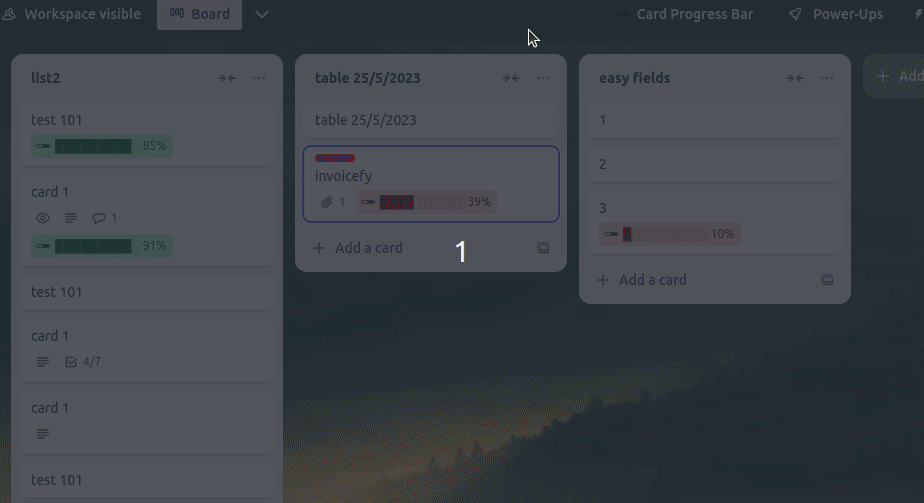 Card Progress (Track Time and Progress - Free) Power-Up | Trello